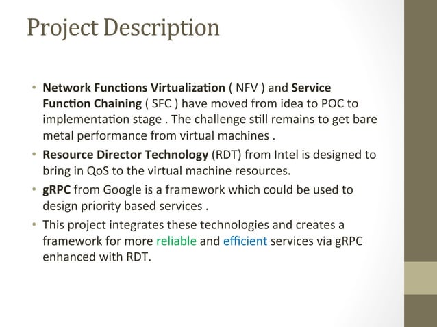 gRPC stack supporting Intel Resource Director technology (RDT) | PPT