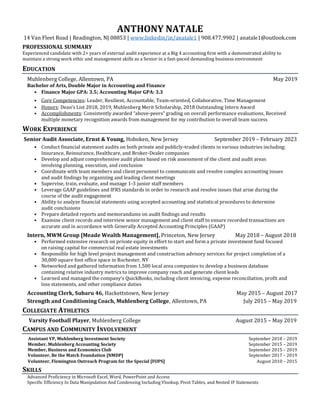 Anthony Natale New Jersey resume | PDF