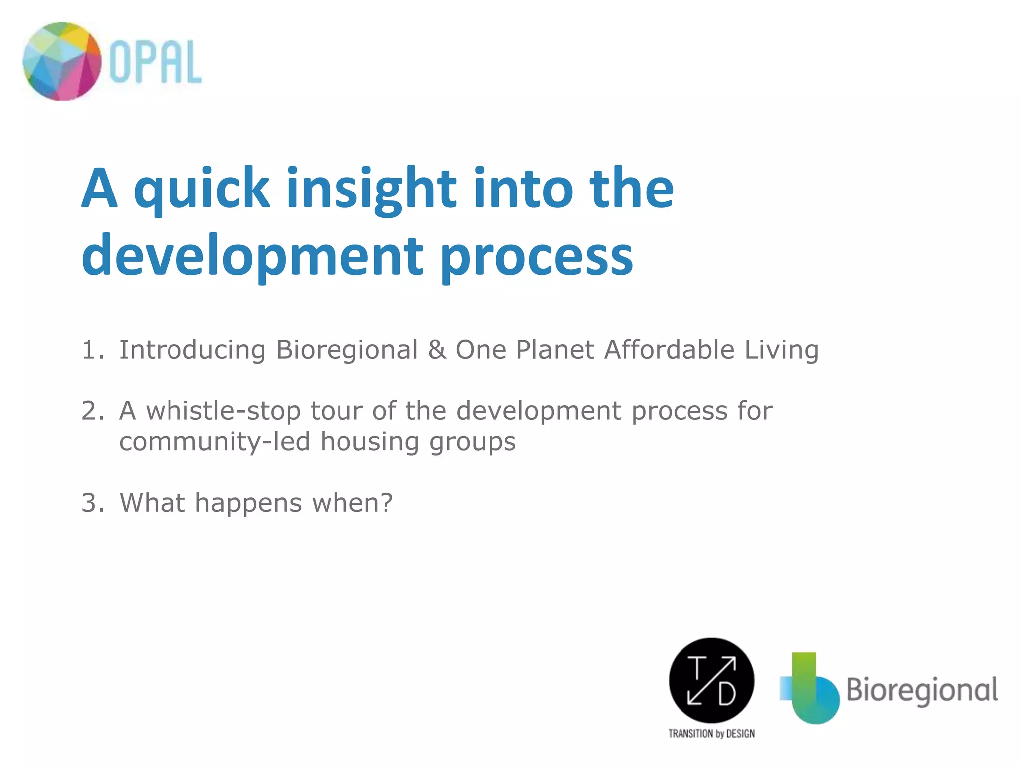A quick insight into the development process for community-led housing ...