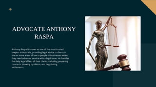 Advocate Anthony Raspa | PPT