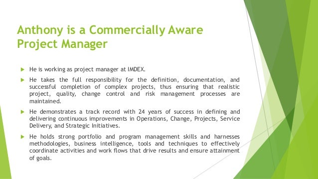 Anthony Raspa Worked for the Successful Leadership of the Management as ...