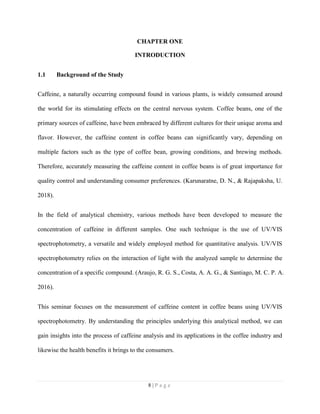 MEASUREMENT OF CAFFEINE IN COFFEE BEANS USING UV/VIS SPECTROPHOTOMETRY.docx