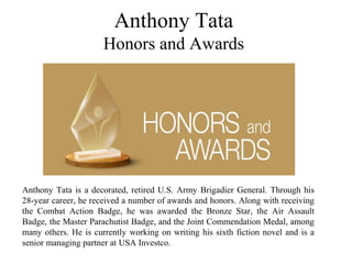 Anthony tata member of the board | PPT