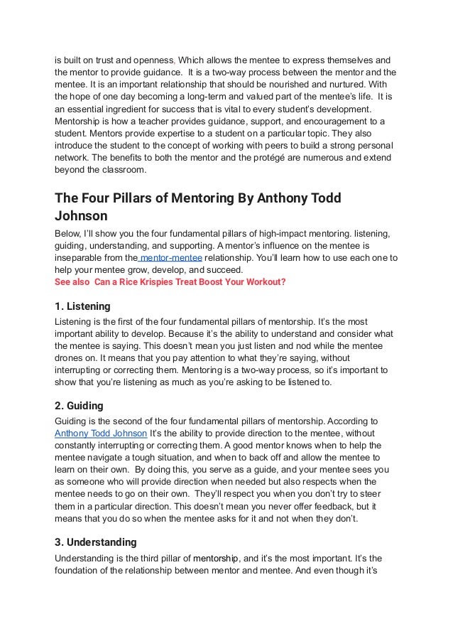 The Four Pillars of High-Impact Mentoring | PDF