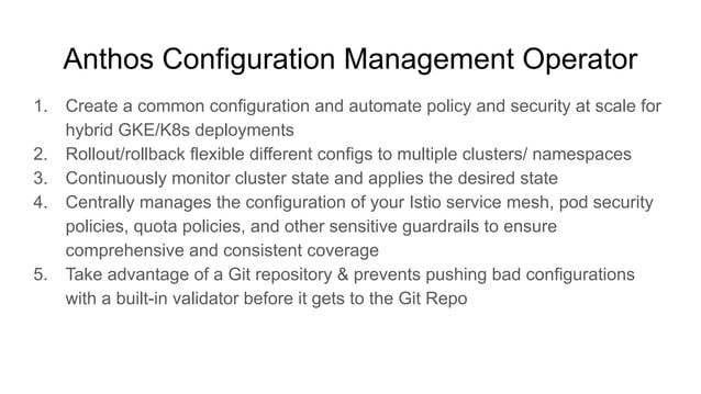 Anthos config management | PPT