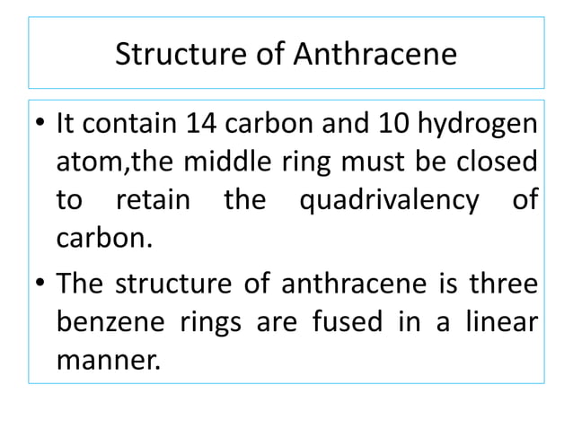Anthracene | PPTX | Chemistry | Science
