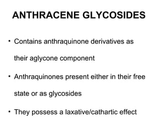 Anthracene glycosides lecture-2012-2013(1) | PPT