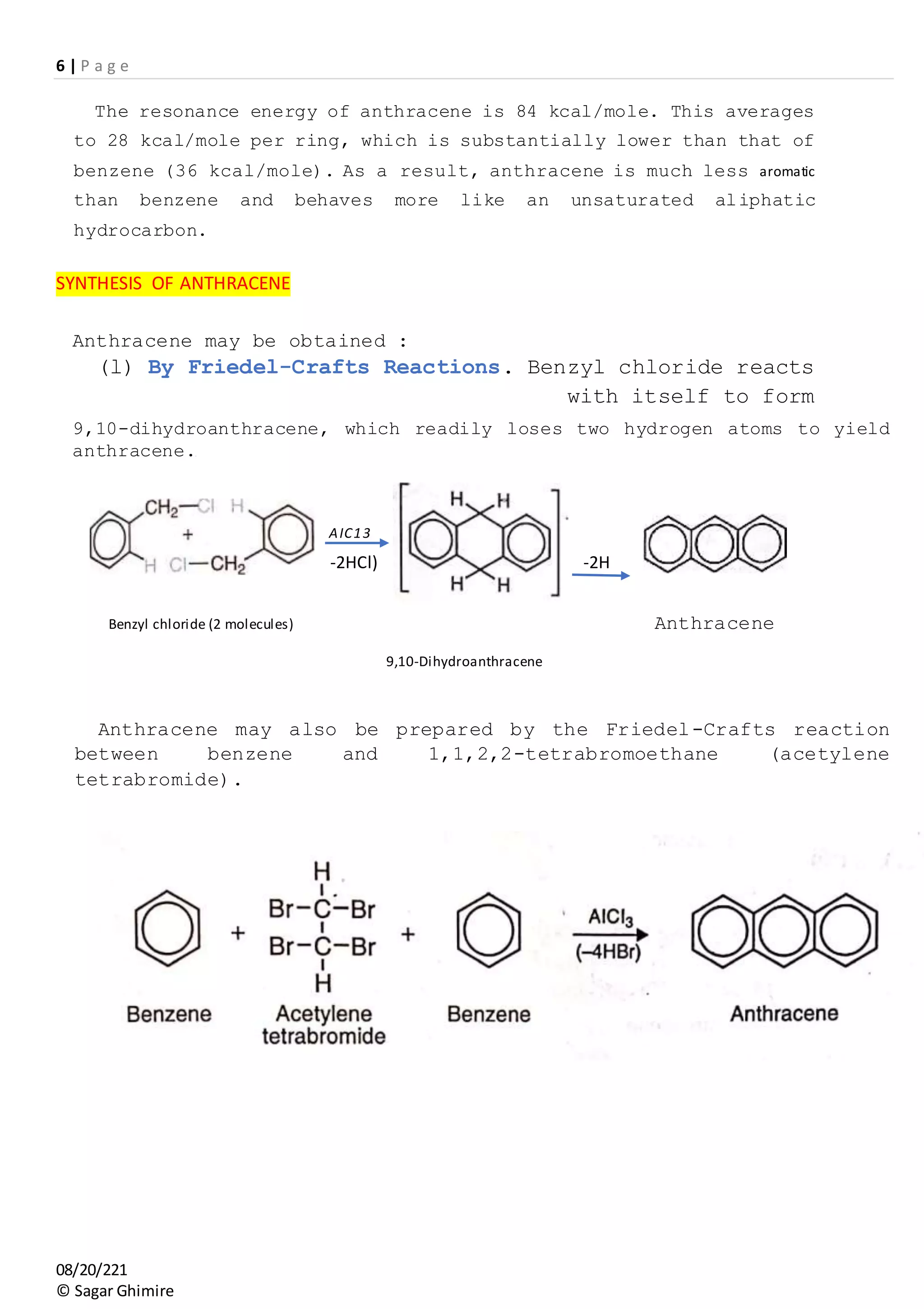 Anthracene & Phenanthrene | DOCX