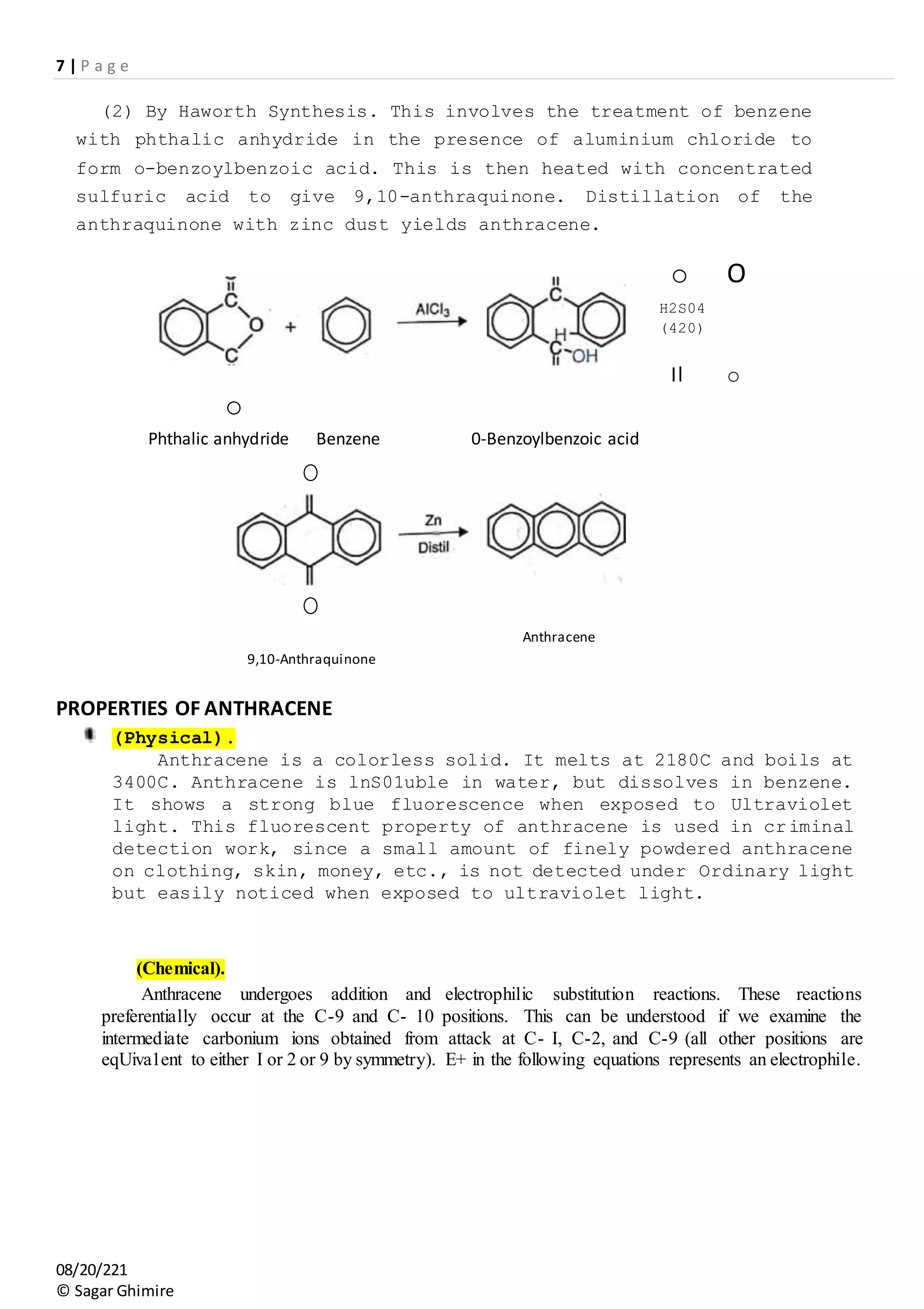 Anthracene & Phenanthrene | DOCX