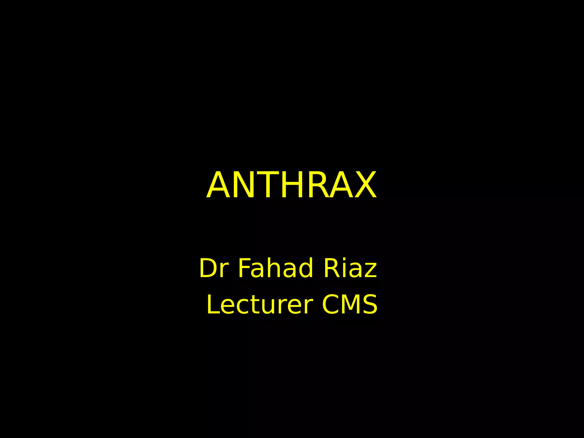 Anthrax | PDF