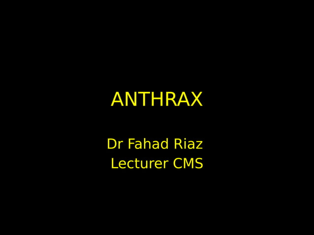 Anthrax | PDF