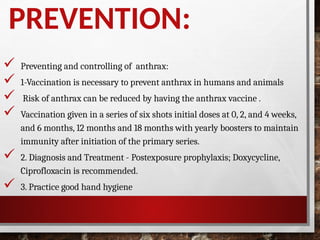 Anthrax disease and its preventionpptxxx | PPTX