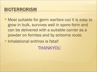 ANTHRAX spread and clinical symptoms ppt edited (1).ppt