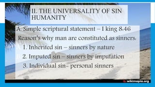 Anthropology ( THE FALLEN STATE OF MAN ( HIS CHARATER) | PPTX