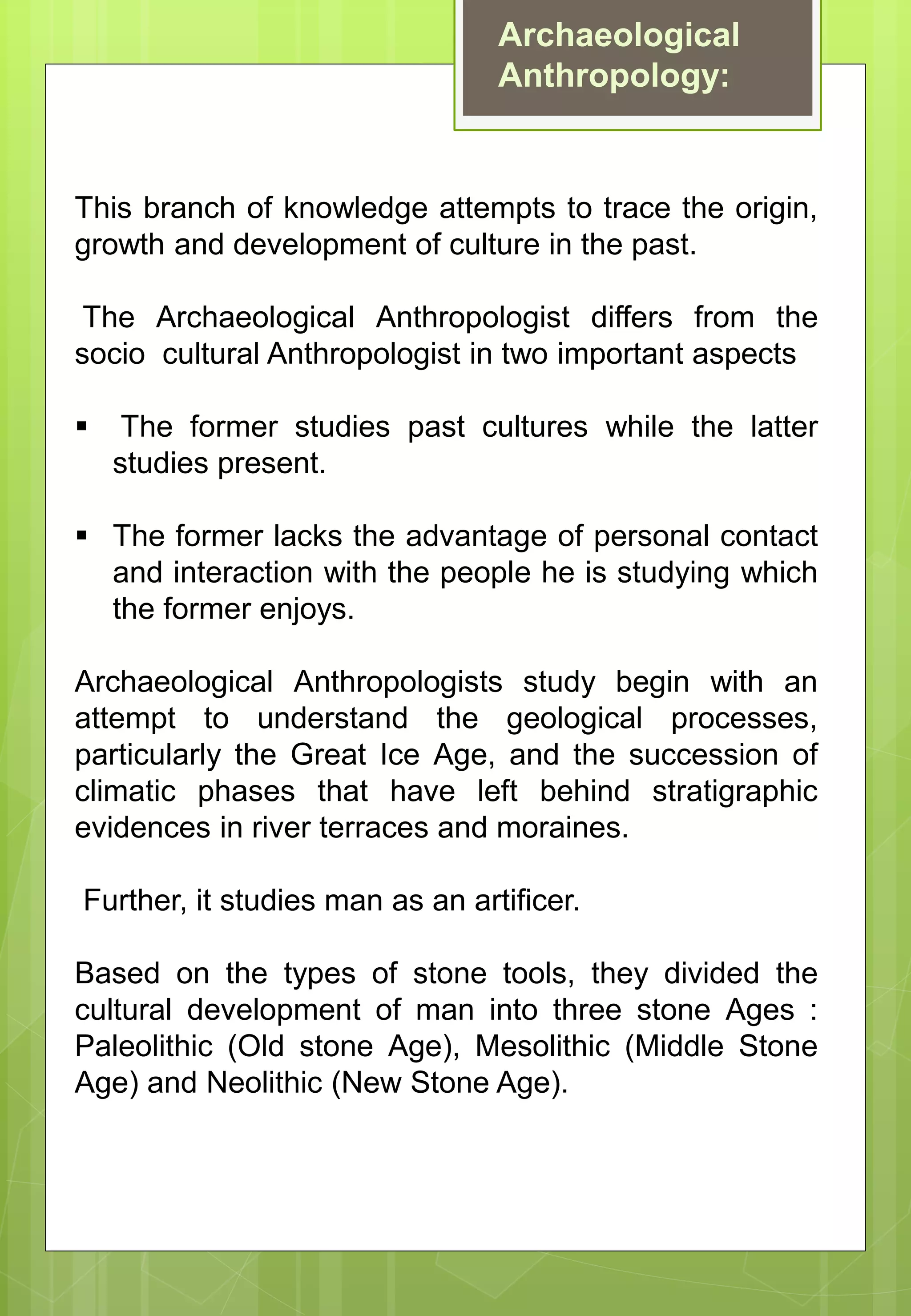 Anthropology | PPTX