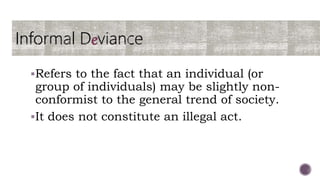 Anthro30 13 deviance, crime and social control | PPT