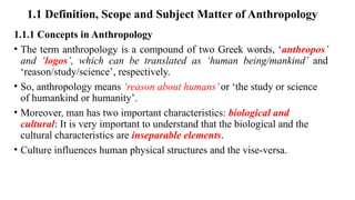 anthrophology firesh man full course chap 5.pptx