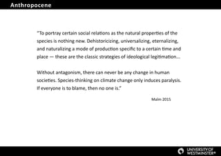 Naming the Epoch: Anthropocene, Capitalocene, Ecocene | PDF