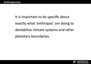 Naming the Epoch: Anthropocene, Capitalocene, Ecocene | PDF
