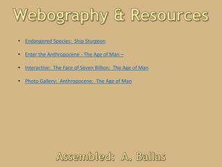 Anthropocene: 'The Age of Man' | PPSX
