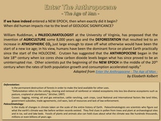 Anthropocene: 'The Age of Man' | PPSX