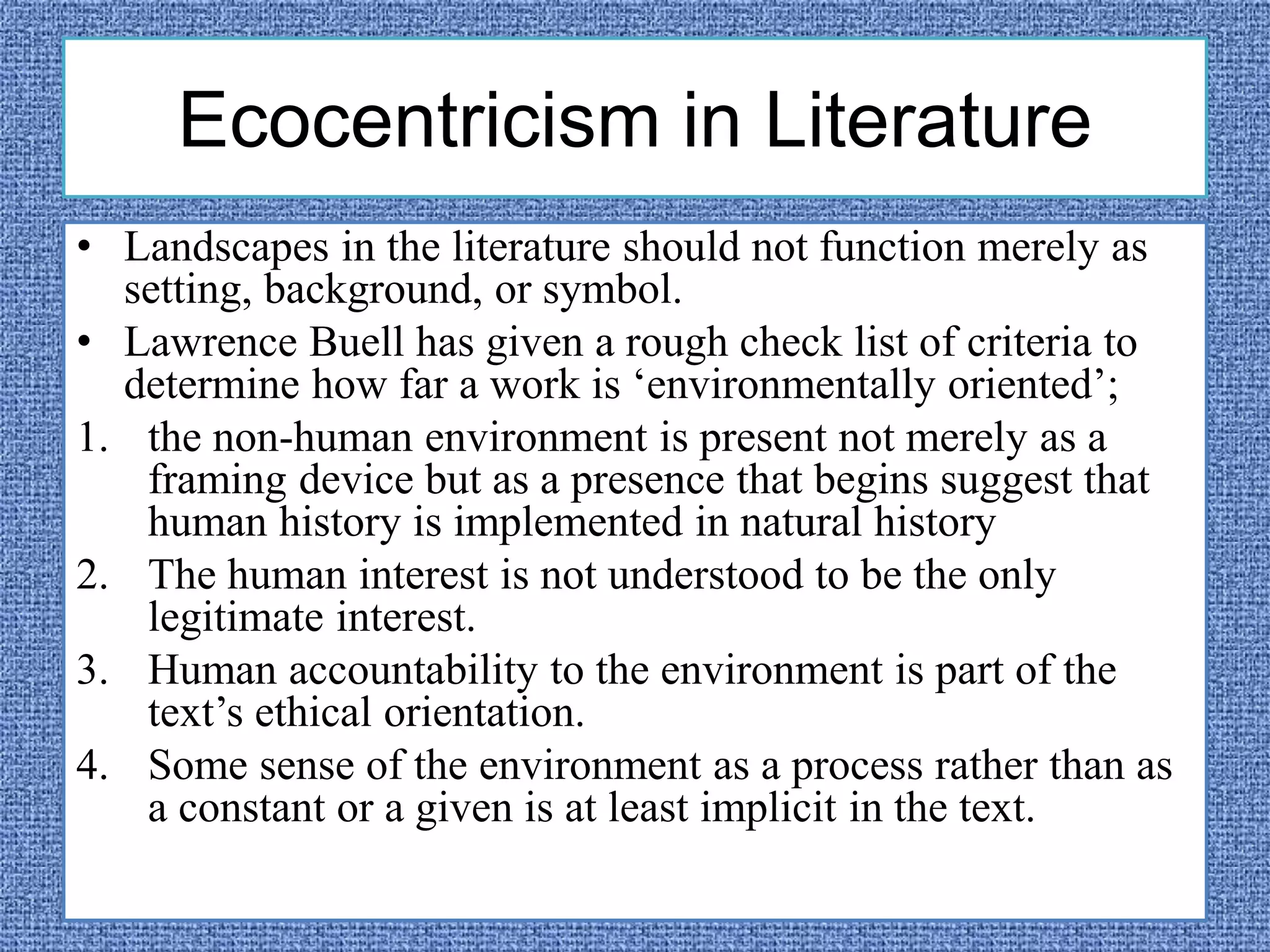 Anthropocentricism vs ecocentricism | PPTX