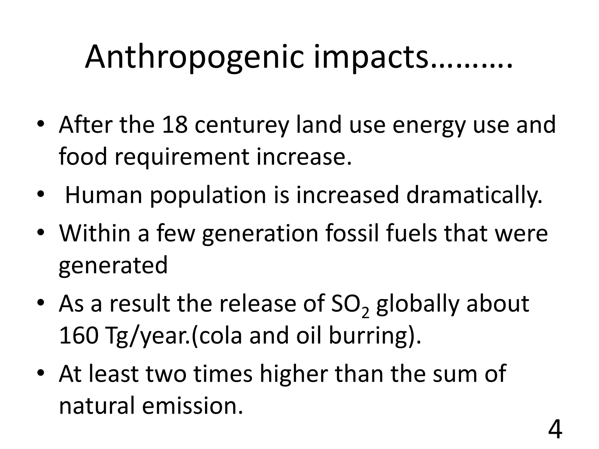 Anthropogenic impact on the | PPTX