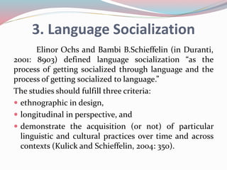 Anthropological Linguistics | PPTX
