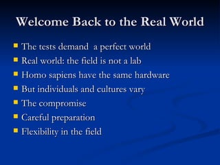 Anthropological Research and Theory | PPT