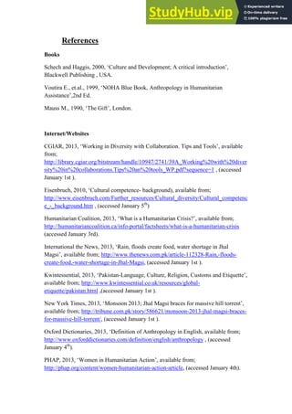 Anthropological Analysis Of The Floods In Jhal Magsi In Pakistan. | PDF