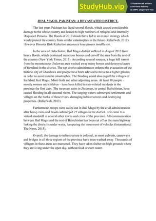 Anthropological Analysis Of The Floods In Jhal Magsi In Pakistan. | PDF