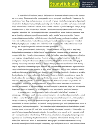 Anthropological Perspectives On Human Appearance And Body Image | PDF ...