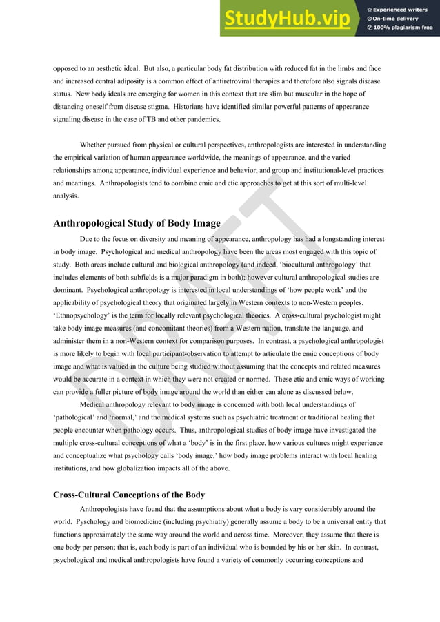 Anthropological Perspectives On Human Appearance And Body Image | PDF ...