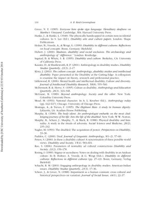 Anthropological theories of disability | PDF