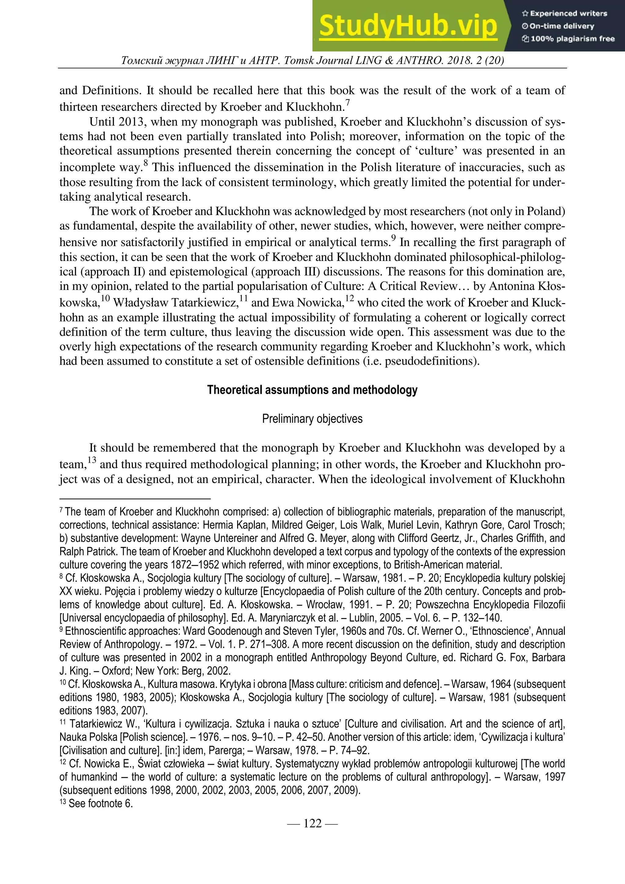 Anthropological Theory Of Culture Research Report | PDF