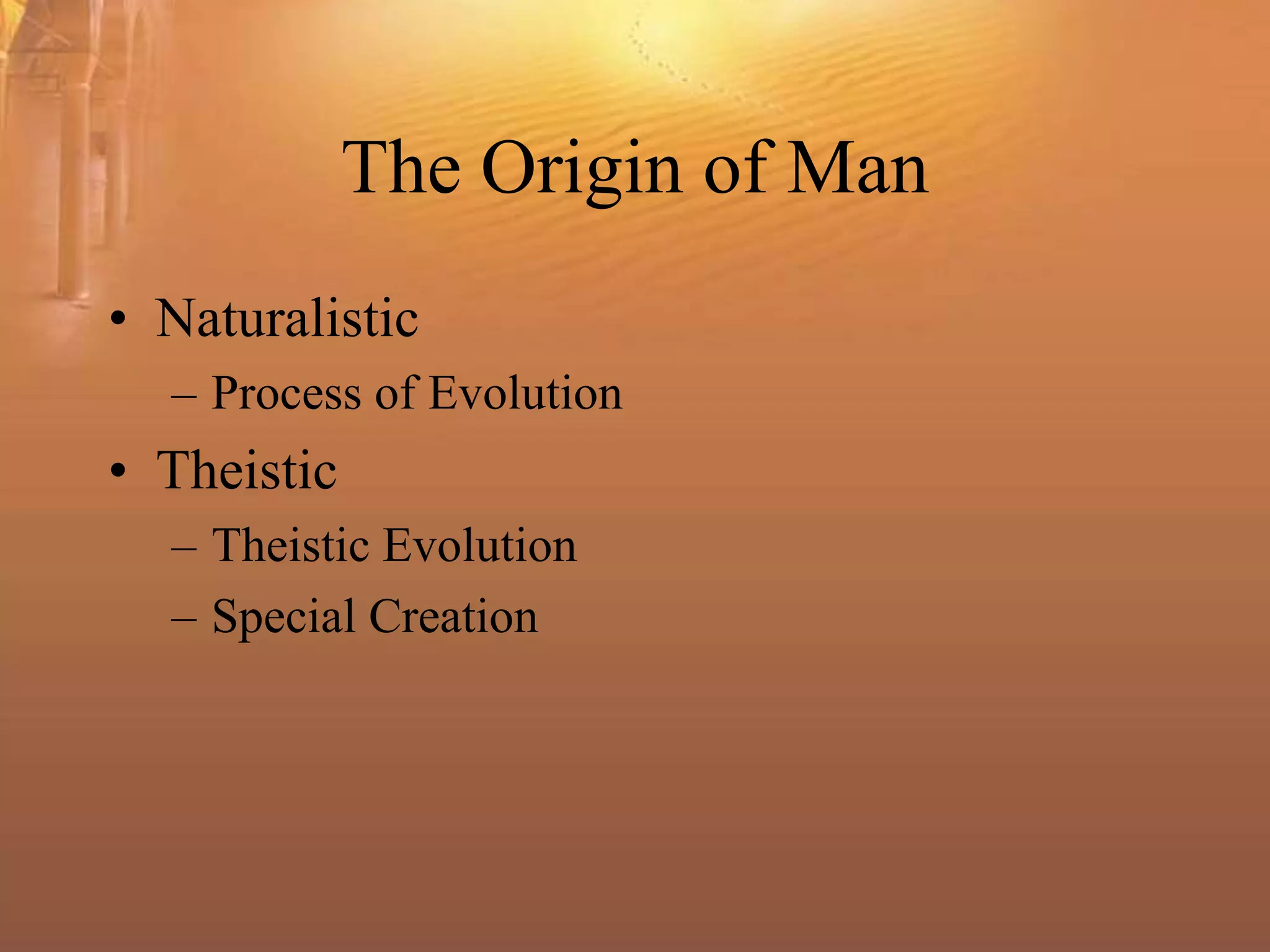 Biblical Anthropology: What is Man Like? | PPT