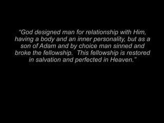 Biblical Anthropology: What is Man Like? | PPT