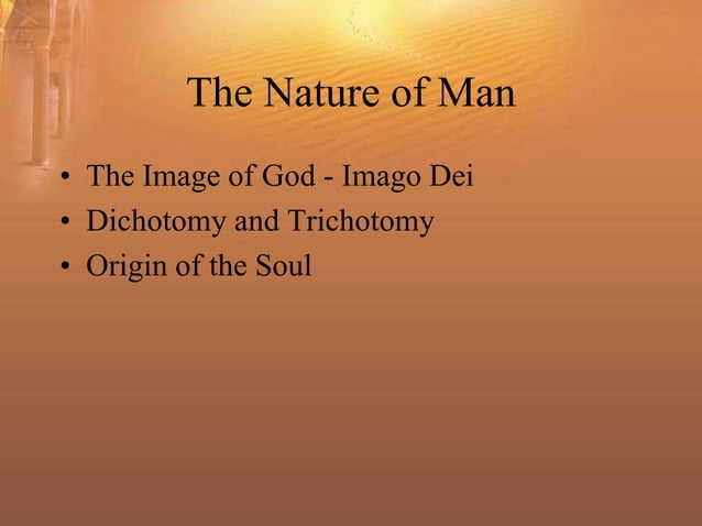Biblical Anthropology: What is Man Like? | PPT