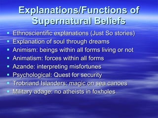 Anthropology of the Supernatural | PPT