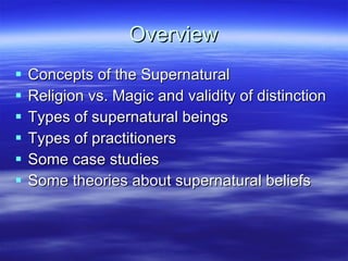 Anthropology of the Supernatural | PPT