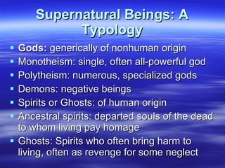 Anthropology of the Supernatural | PPT