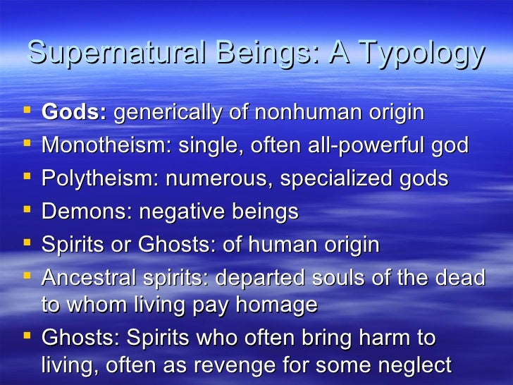 Anthropology of the Supernatural