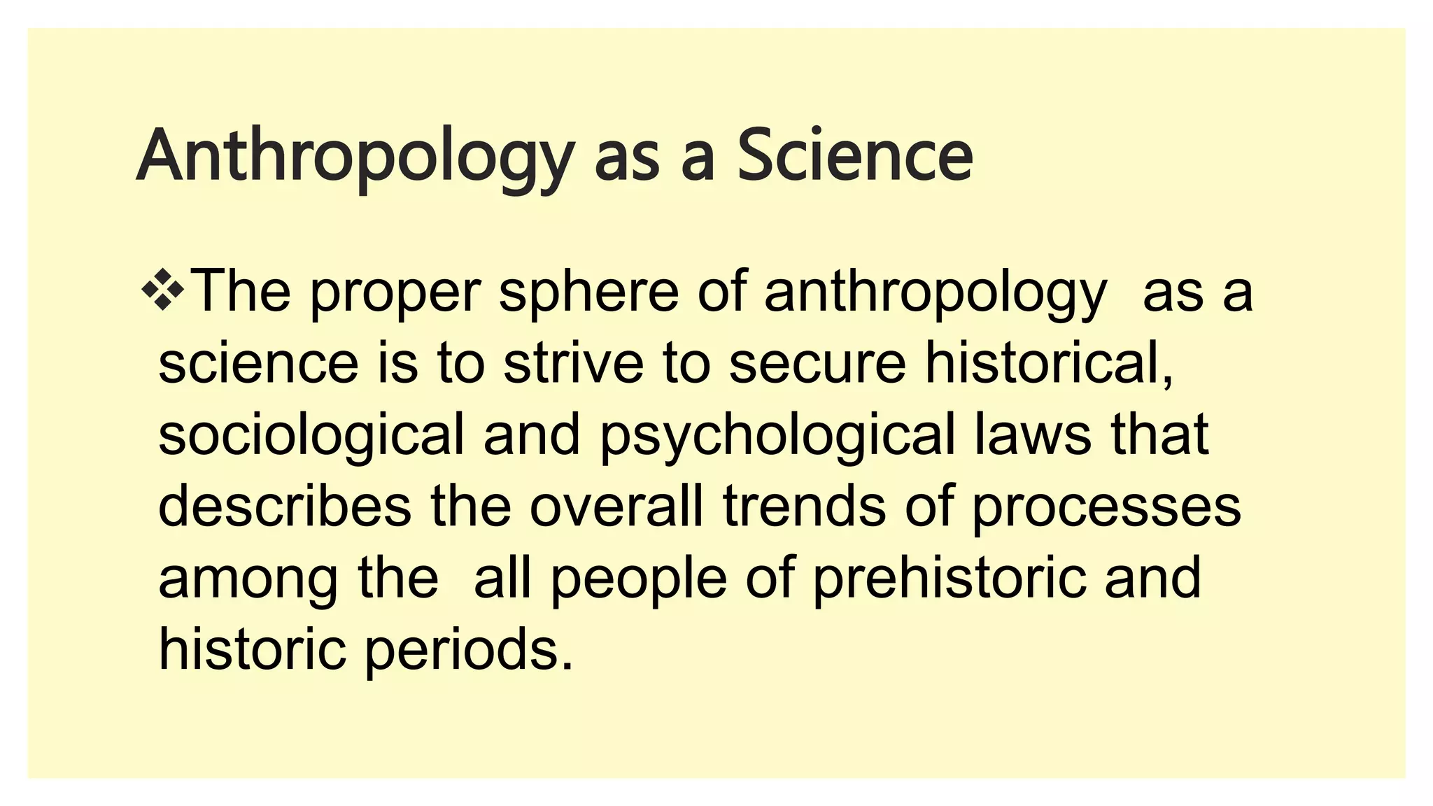 Anthropology, Sociology and Political Science | PPTX