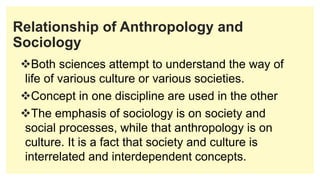 Anthropology, Sociology and Political Science | PPTX | Science