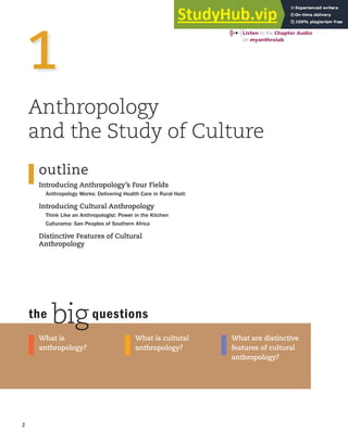 Anthropology And The Study Of Culture | PDF