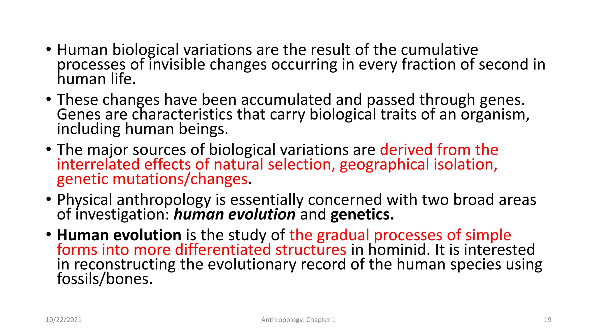 Anthropology Chapter 1 PPT.pdf for fresh man | PDF | Science