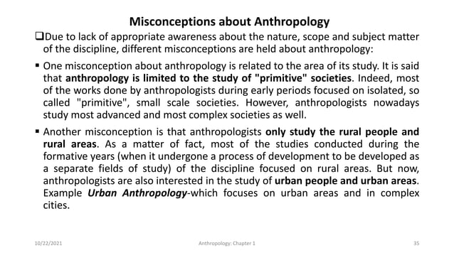 Anthropology Chapter 1 PPT.pdf for fresh man | PDF | Science