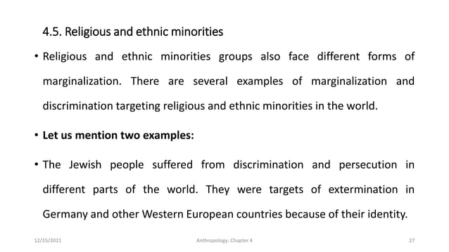 Anthropology Freshman Chapter 4 PPT.pdf | Debated Sensitive Social Issues | Sensitive Topics