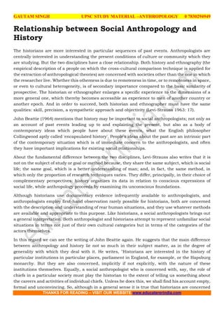 UPSC Anthropology compiled | PDF