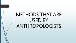 Anthropology Social Science | PPTX